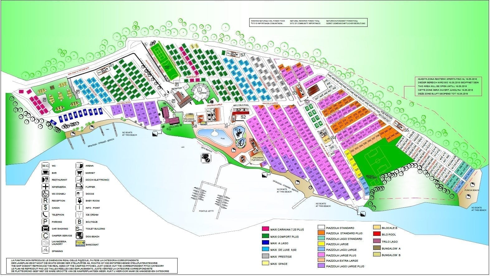 Camping Isolino - locatifs aussi bien que emplacements